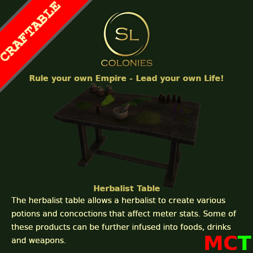 Second Life Marketplace - [SL Colonies] Craftables :: Herbalist Table